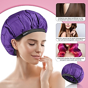 Cordless Deep Conditioning Heat Cap - Safe, Microwavable Heat Cap for Steaming, Heat Therapy for Hair, Flaxseed Seed Interior for Maximum Heat Retention (Second Generation)