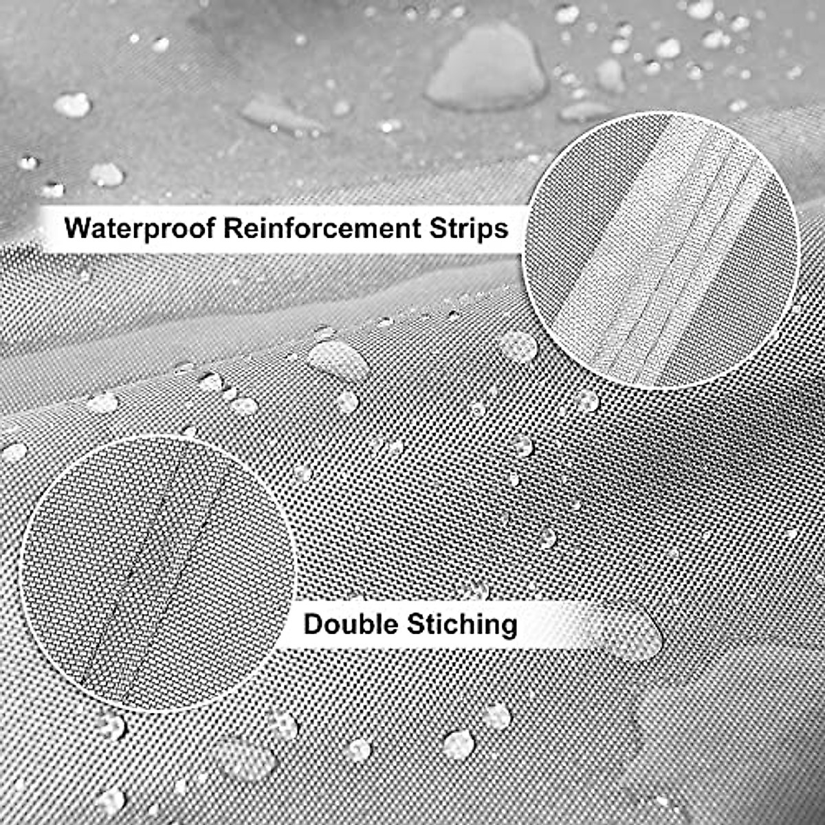 RVMasking 600D Heavy Duty Waterproof Trailerable Boat Cover with Storage Bag Fits Bass Boat, V-Hull, Runabout, Fish&Ski, Tri-Hull, Marine Grade Boat Cover Length: 16’-18.5’, Beam Width up to 94”