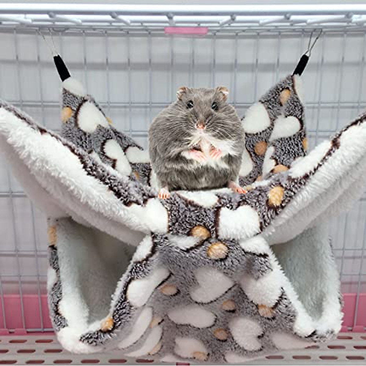 2 Pieces Guinea Pig Rat Hammock, Bunkbed Guinea Pet Small Animal Hanging Hammock Hamster Ferret Cage Accessories Toys Bed for Small Animals Chinchilla Parrot Ferret Squirrel Sugar Glider Playing