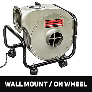 BUCKTOOL 1HP 6.5AMP Wall-mount Dust Collector with Remote Control and 2-micron Dust Filter Bag 550CFM Air Flow DC30A-1