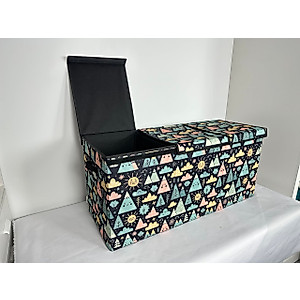 SUBLIME LIVING Extra Large Kids Toy Chest - Foldable Toy Storage Organizer with Soft Close Lid - Sturdy Toy Box for Boys and Girls, Durable Storage for Kids Room or Nursery