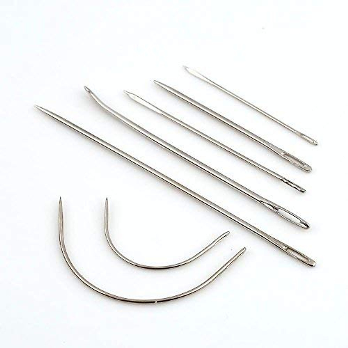 Upholstery Repair Kit with 2 Spools (1 White & 1 Black Spool) and 7 Different Sized Needles | Leather Repair Kit, Furniture, Clothes, Car, Fabric, Couch, Vinyl, Boat, Seat, Carpet, Shoe | Patch Fabric