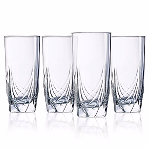 Luminarc 16.5 Ounce Ascot Cooler Glass, Set of 4, Tall, Clear