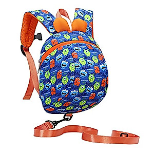 Cusangel Kid Backpack with Leash for Toddler boys, Dinosaur Toddler Backpack Leash for Boys, Toddler Harness Backpack with Leash