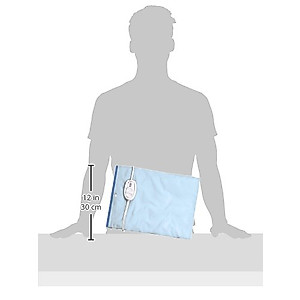 Sunbeam Heating Pad for Back, Neck, and Shoulder Pain Relief with Sponge for Moist Heating Option, 12 x 15", Blue