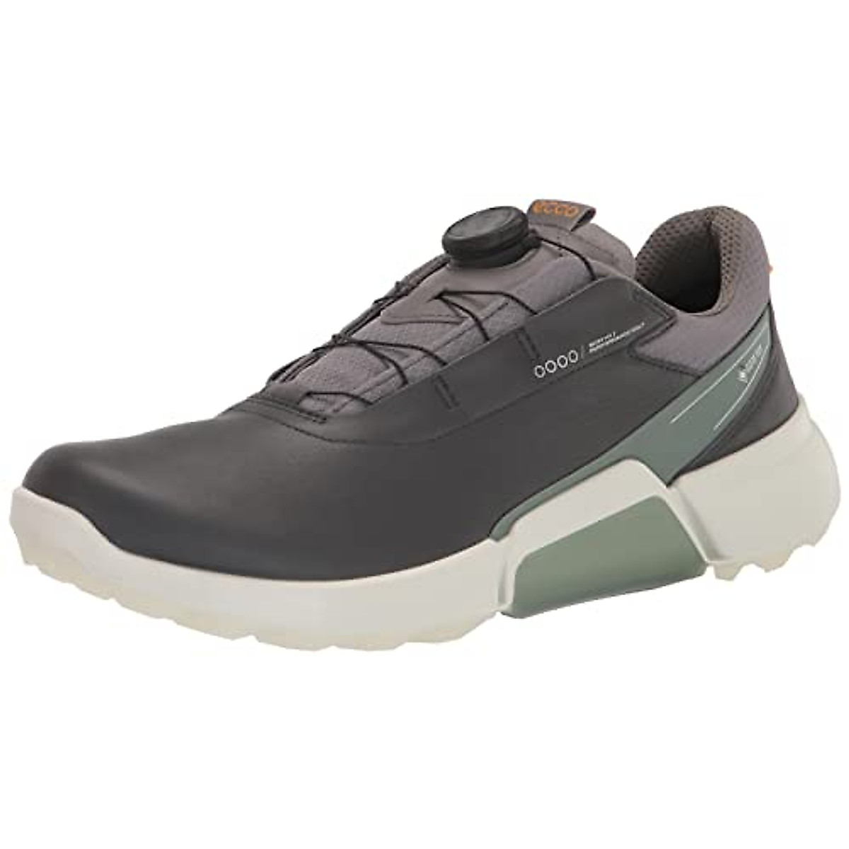 ECCO Men's BIOM HYBRID 4 BOA GORE-TEX WATERPROOF, MAGNET/FROSTY GREEN, 11-11.5