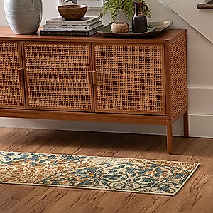 Mohawk Home Soho Medallones Garden Ornamental Runner Area Rug, 1'8"x5', Beige