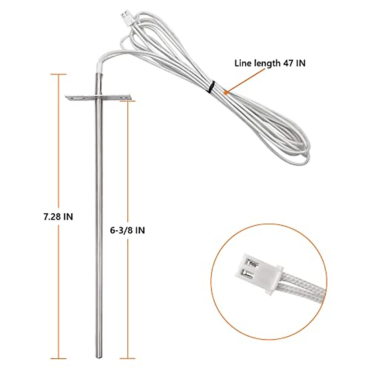 RTD Temperature Probe Sensor Replacement for Camp Chef Wood Pellet Smoker Grill Accessorie, Replace Parts PG24-44