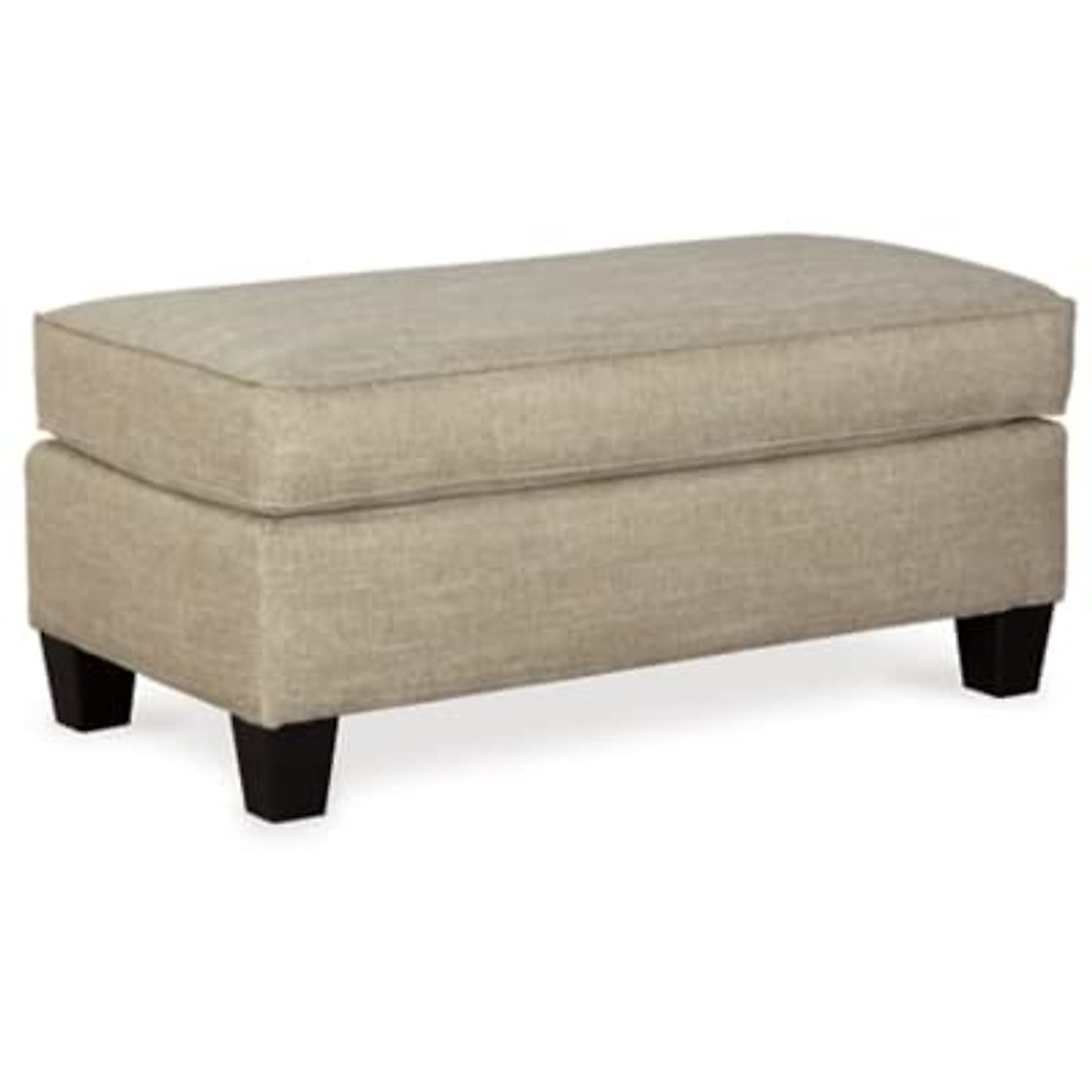Signature Design by Ashley Almanza Traditional Rectangular Oversized Accent Ottoman, Beige