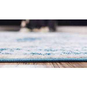 Unique Loom Sofia Collection Area Rug - Salle Garnier (9' x 12' 2" Rectangle, Blue/ Ivory)