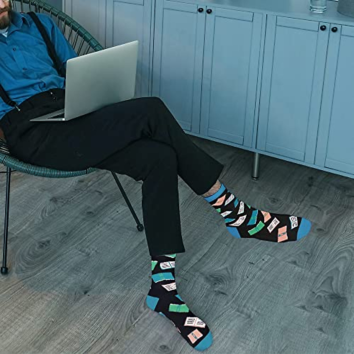 Funny Socks for Men Women Teens Boys - So Little Time So Many Book Novelty Fun Crew Socks-Funky Cotton Crazy Socks with Sayings-Valentines Day Funny Gifts Silly Christmas Stocking Stuffers