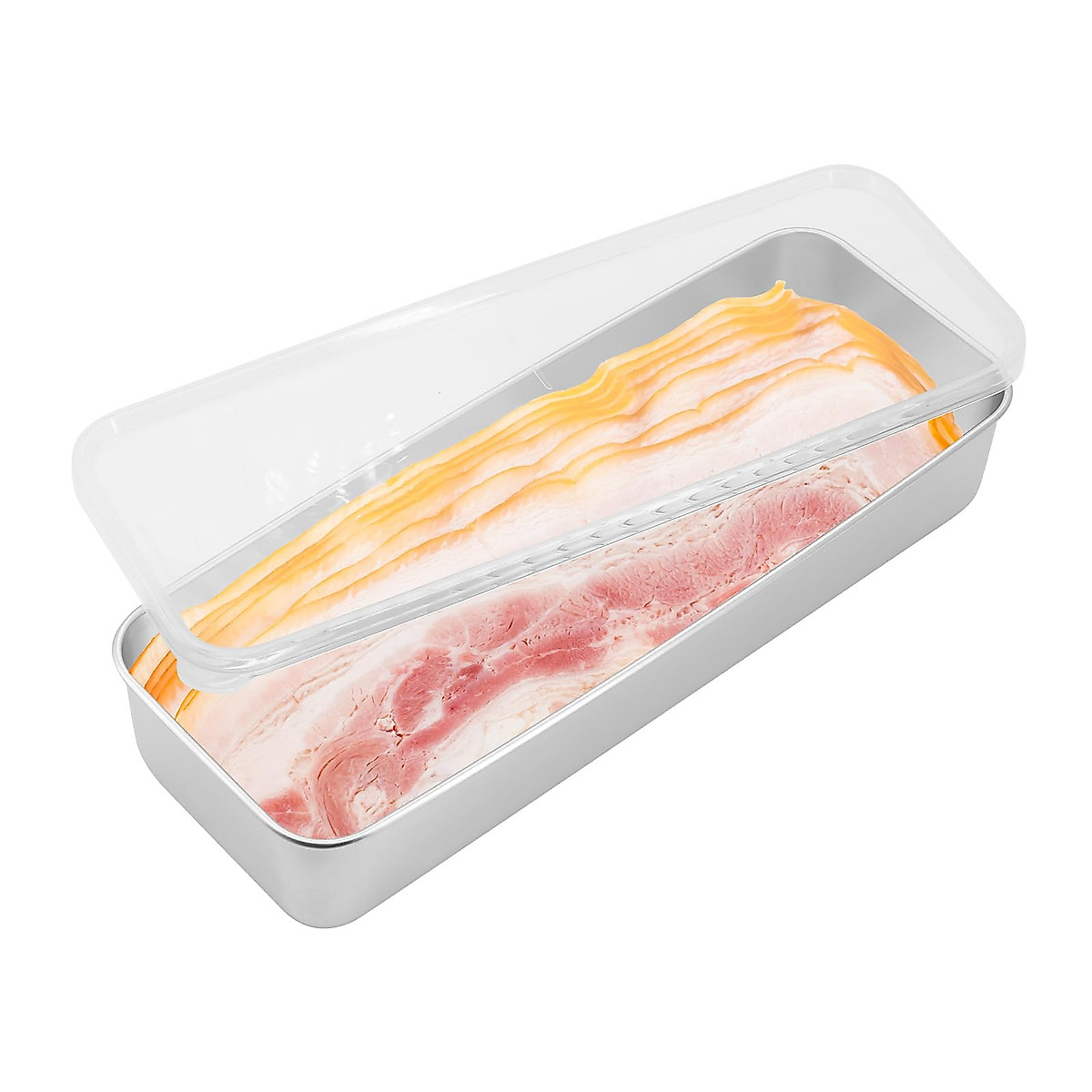 Airtight Deli Containers with Lids | Premium Quality 304 Stainless Steel | Bacon and Lunch Meat Storage for Fridge | Dishwasher Safe | Keep Your Food Fresh and Organized