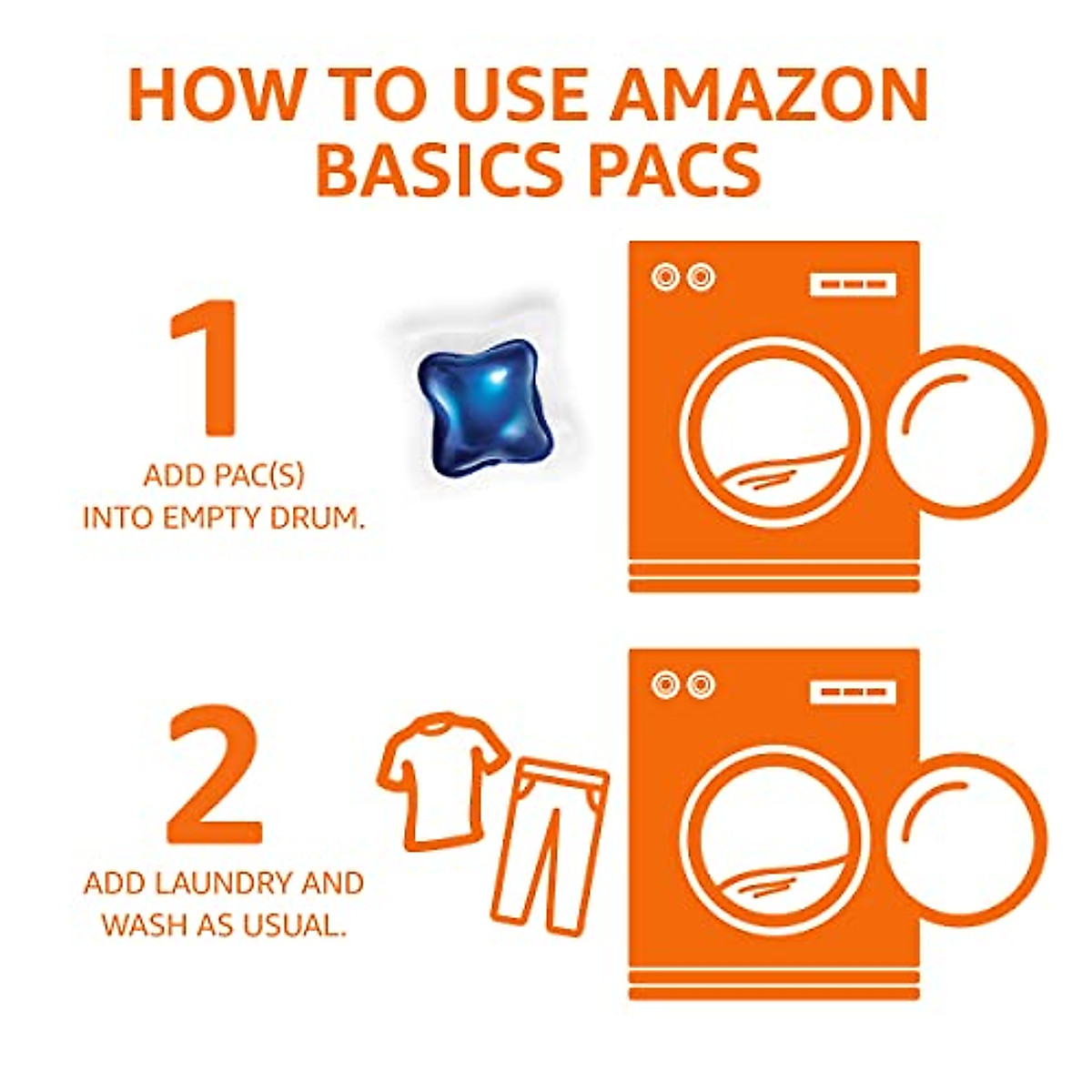 Amazon Basics Laundry Detergent Pacs, Fresh Scent, 120 Count (Previously Solimo)