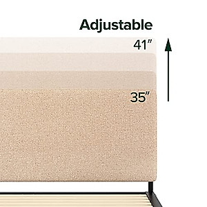 ZINUS Parker Upholstered Headboard / Easy Assembly, Beige, Queen