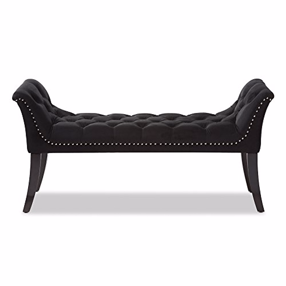 Baxton Studio Herblay Bench, Black