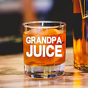 AGMdesign, Funny Grandpa Juice Whiskey Glasses, Grandpa Idea Gifts, Father's Day, Birthday Gifts, Christmas Gifts for Grandpa,New Grandpa from Grandchild