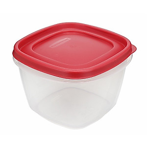 Rubbermaid Easy Find Lids Food Storage Containers, Racer Red, Set of 24 7J98