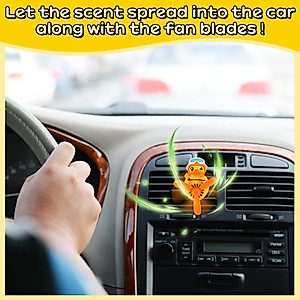 Duck Car Air Freshener Cute Diffuser Rotating Propeller Outlet Vent Fresheners Automotive Duck Air Fresheners Aromatherapy Ornament Car Accessories(Duck Style)