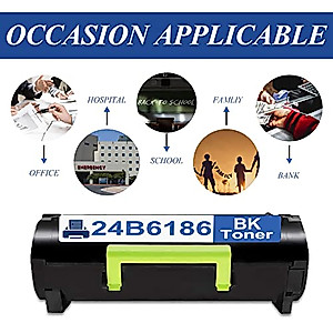 XENONK 24B6186 Compatible Toner Cartridge Replacement for Lexmark M3150 XM3150 XM3150h Printer Toner Cartridge (1 Pack, Black)