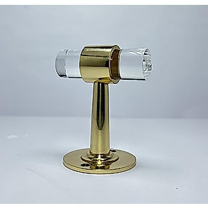 Morco Deco Brass Lucite Robe Hook Handmade Bathroom Kithcen Towel Hook Lucite Brass Coat Hook Hangers Storage Hook (Polished Brass)