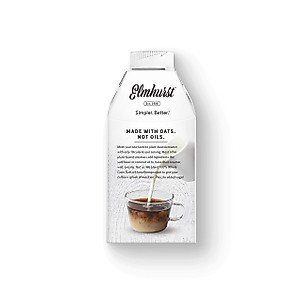 Elmhurst 1925 Unsweetened Oat Creamer, Plant-Based, Vegan, 16 Ounce (Pack of 6)