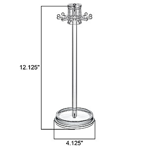 Amazing Abby - Temptation - Necklace Holder Stand with Spinning Hook Design, Jewelry Organizer Stand, Bracelet Tree Display, Perfect Storage Solution for Necklaces, Bracelets, Rings, and More