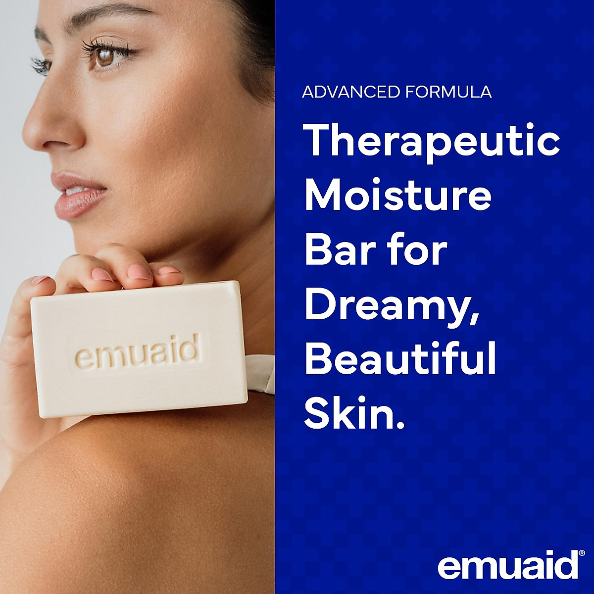 emuaid Therapeutic Moisture Bar, Cleansing Face and Body Bar Soap, Soothes and Repairs Dry, Damaged Skin with 5% Emu Oil, Tea Tree Oil, Argan Oil, Macadamia, & Jojoba, For All Skin Types, 5oz, 1 Pack