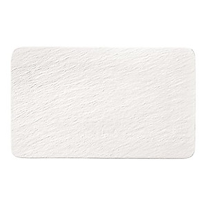 Villeroy & Boch Manufacture Rock Blanc Multifunctional Plate Rectangular Premium Porcelain Dishwasher Safe White