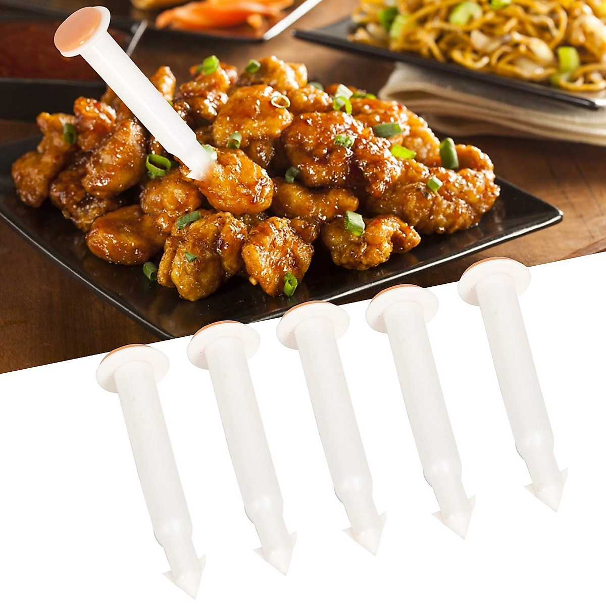 Fdit 20Pcs Poultry Roasted Chicken Thermometer Timer Popping Up Temperature Meter for Cooking