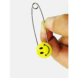 Diaper Pins, 50 Safety Pins Plastic Head Stainless Steel Diaper Pins with Safe Locking Closures for Diaper Clothes Dress Craft Hold (50 slime pins)