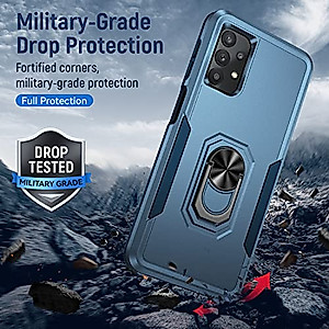 DAWEIXEAU Case for Galaxy A32 4G,Galaxy A32 4G(Not Fit 5G) Case Heavy Duty Rugged Shockproof Protective Cover Case for Samsung Galaxy A32 4G (Blue)