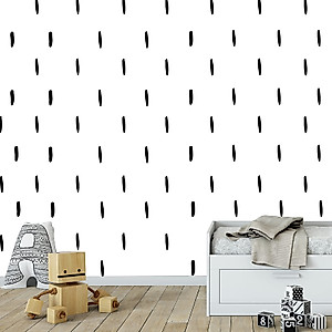 192 Pieces Boho Line Wall Decals Modern Abstract Decor Sticker Removable Peel and Stick Striped Wallpaper Black Stripes Art Wall Vinyl for Urban Minimalist Bedroom Office Nursery Home Decoration