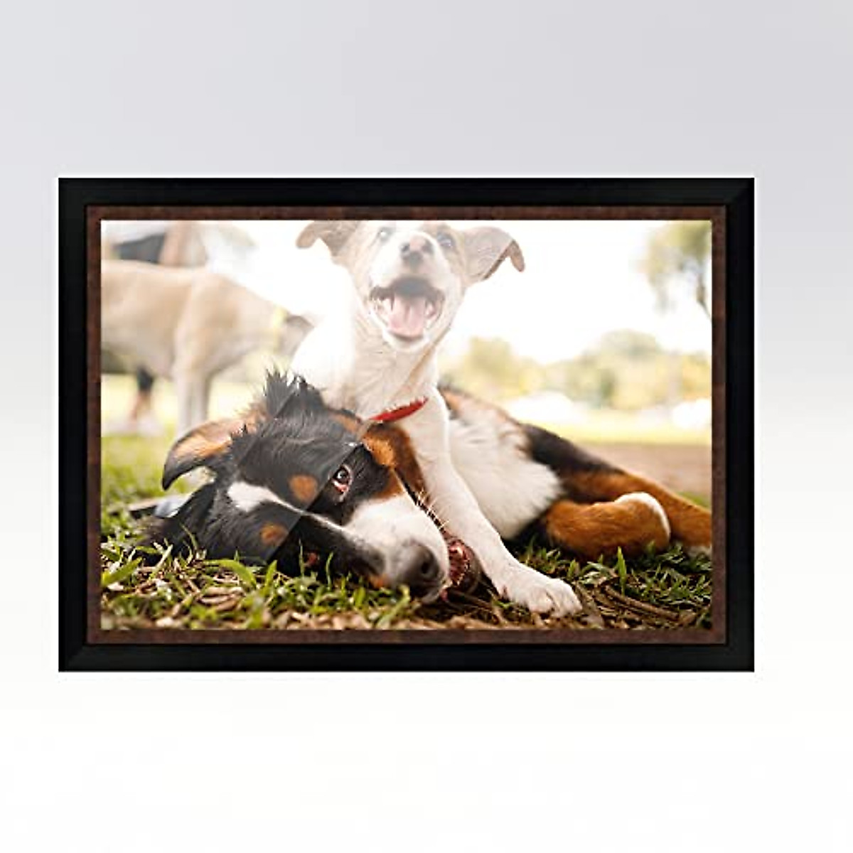 10x27 Rustic Brown Real Wood Picture Frame Width 1.25 Inches | Interior Frame Depth 0.75 Inches | Martino Modern Photo Frame Complete with UV Acrylic, Foam Board Backing & Hanging Hardware
