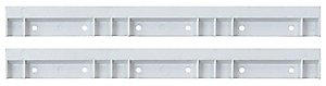 Quantum HNS006 12-Inch Wide Hanging Plastic Rail for Hang-N-Stack Series Bins, White, 2-Pack