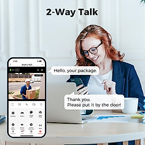 ARPHA Wireless Outdoor Security Camera K03, 1080p Indoor and Outdoor Cameras for Home Security, 2.4g WiFi Camera with IP66 Waterproof, 2 Way Talk, Night Vision, PIR Human Detection, Cloud Storage