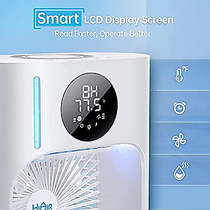 Portable Air Cooler Fan - HiAir Desktop Air Cooling Fan Evaporative Air Cooler, 3S Fast Cooling & Super Quiet, Bedroom Cooler with Large Water Capacity, Easy Use Mini Air Conditioner for Home Bedside