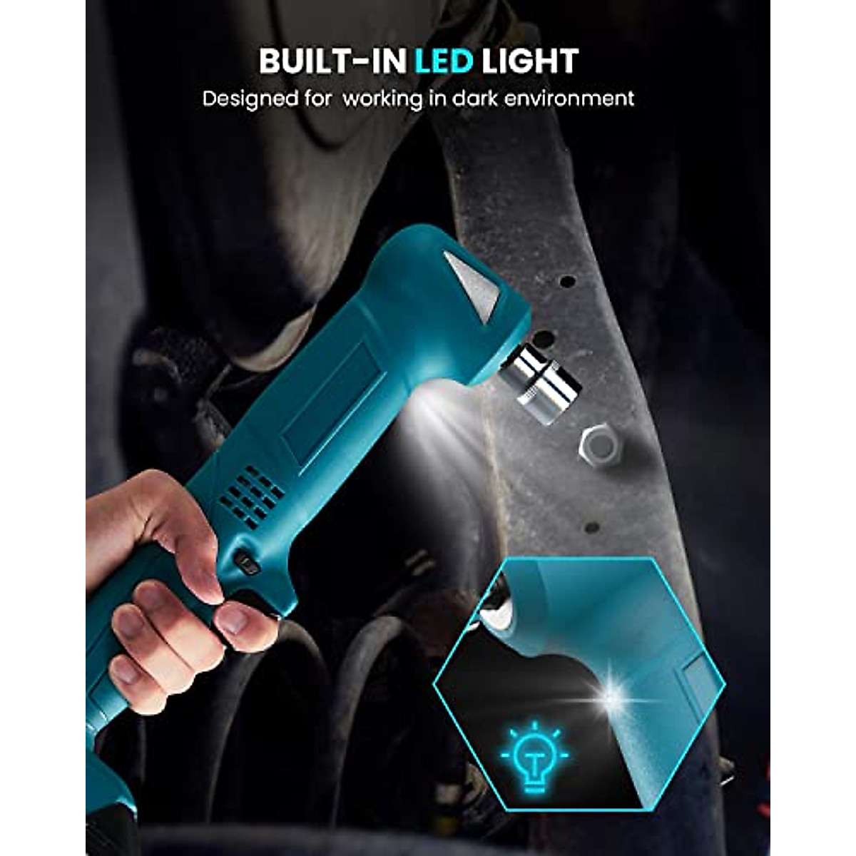 Seesii 3/8" Cordless Ratchet High Torque, 70Ft-lbs Electric Ratchet Wrench Set w/Two 2.0Ah Batteries,21V 2100 RPM Variable Speed Ratcheting Wrench w/ 6 Sockets,1/4'' Adapters,3'' Extension Bar, RT700