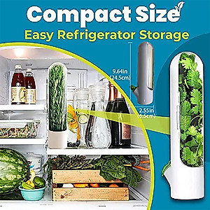Jfxgjuv Herb Saver Best Keeper For Freshest Produce, Lasting Refrigerator Herb Keeper, Containers, Clear Herb Savor Pod, Herb Storage Container For Cilantro, Mint, Asparagus (set of 3)