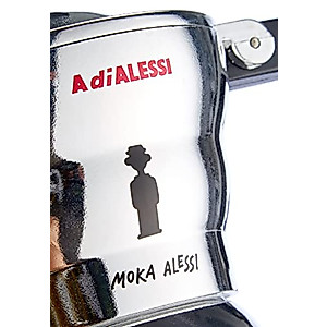 Alessi AAM33 by Alessandro Mendini Stovetop Espresso Maker, 1 Cup, Black