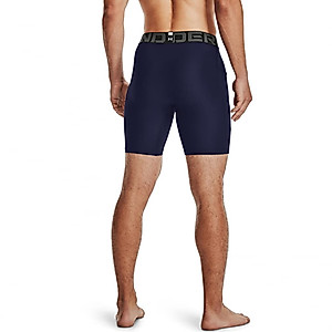 Under Armour Men's Armour HeatGear Compression Shorts , Midnight Navy (410)/White, Small