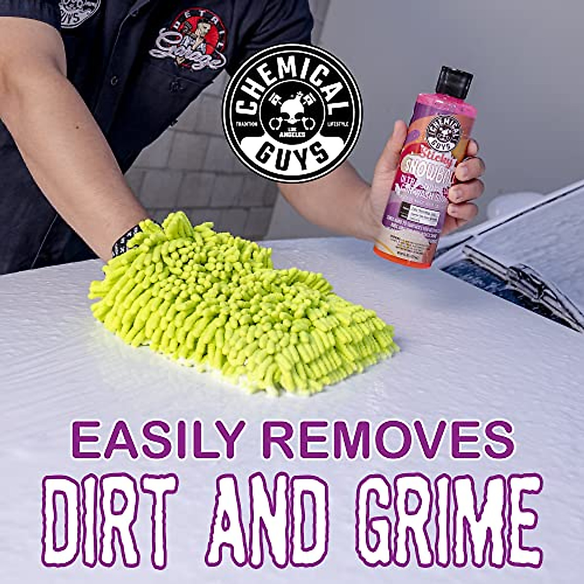 Chemical Guys CWS215 Sticky Snowball Ultra Snow Car Wash Soap (Works with Foam Cannons, Foam Guns or Bucket Washes) for Cars, Trucks, Motorcycles, RVs & More 128 fl oz (1 Gallon) Cherry Scent