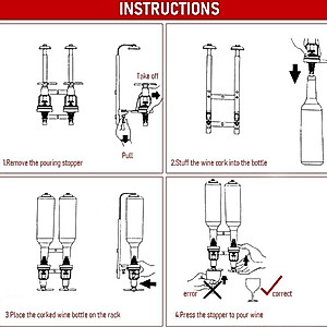 4 Bottle Wall Mounted Liquor Dispenser Bar Butler Bracket Solo Optic Spirit Wine Beer Alcohol Bottle Beverage Stand Revolving Nozzle Drinkware Set