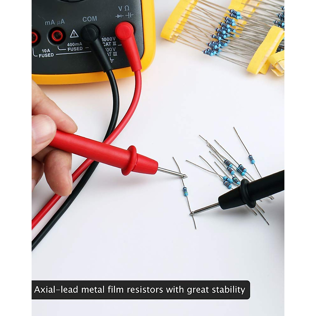 ELEGOO 17 Values 1% Resistor Kit Assortment, 0 Ohm-1M Ohm (Pack of 525) RoHS Compliant for Electronic Projects