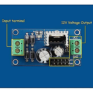 KOOBOOK 2Pcs L7812 LM7812 Three Terminal Regulator Module 12V Voltage Regulated Power Module