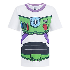 Disney Toy Story Buzz Lightyear Boys’ T-Shirt and Shorts Set for Toddler and Little Kids - White/Black