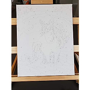 L LIFETIME Art Paint Set for Kids, Paint by Number Supplies for Girls Boys Kids Adults Beginners with Brush Hard Canvas Acrylic Paints Washable DIY Painting Kit Craft Gift Room Decore Teen (Unicorn)