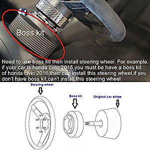 Universal 380mm 15" Inch Deep 40mm Grant Classic Nostalgia Style Wood Grain Steering Wheel with Horn Kit