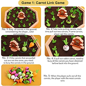 COLVWOFA Montessori Toys for Toddlers 3 4 5 Years Old Boys Girls Baby, Vegetable Garden Toys Memory Game, Early Educational Toys and Birthday Gift for Kids 3-5