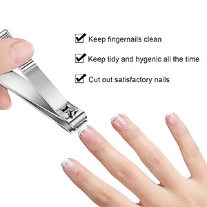 6 Pieces Large Toenails Clippers Straight Edge Toenails Clippers Stainless Steel Nails Cutters for Men Women Thick Nails