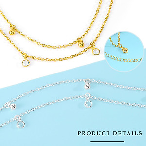 Wriidy Waist Chain Silver Layered Belly Chain Beach Body Jewelry Accessories for Women